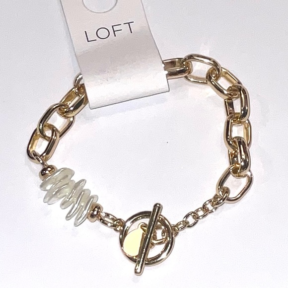LOFT | Jewelry | Nwt Loft Freshwater Pearl Toggle Bracelet | Poshmark